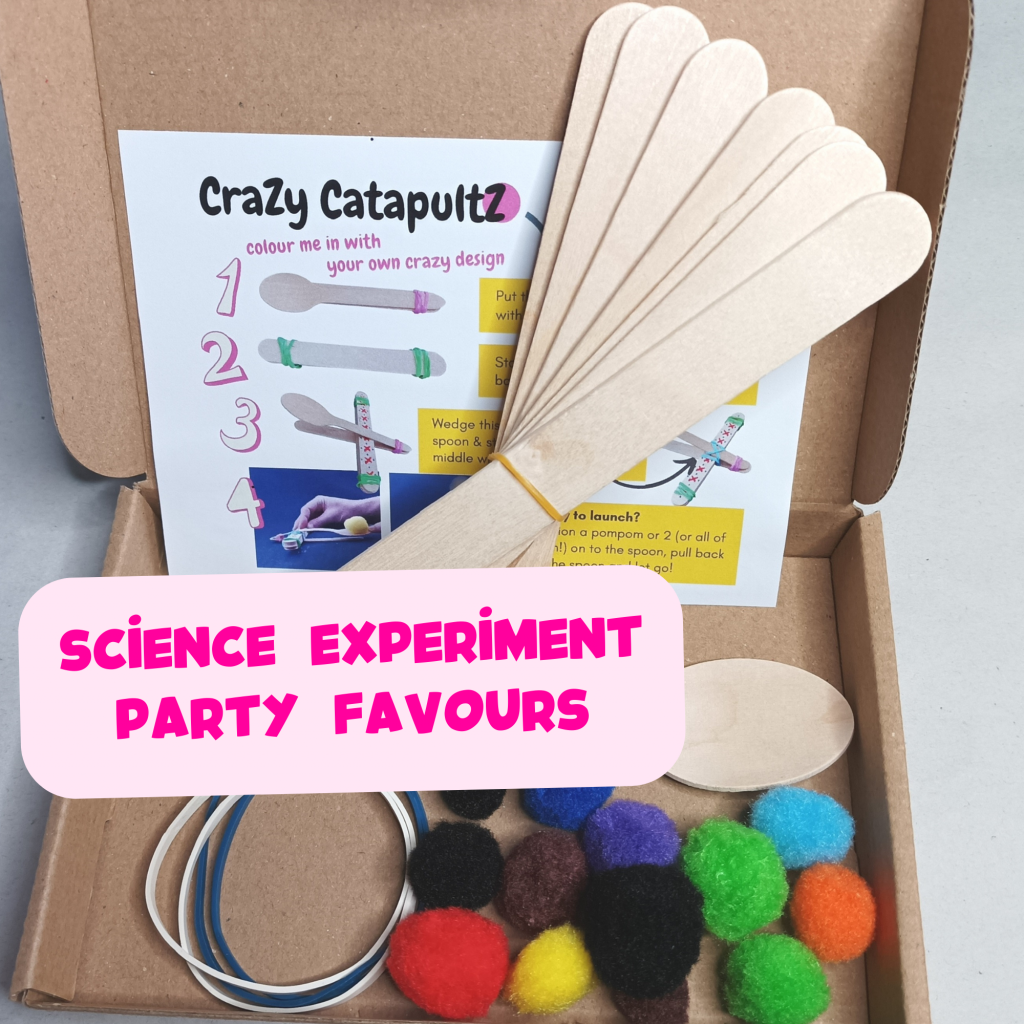 Science Party Favours | Pom Pom Catapults